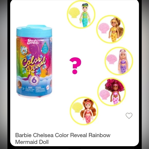 Barbie | Toys | Nwt Barbie Chelsea Color Reveal Rainbow Mermaid Doll ...